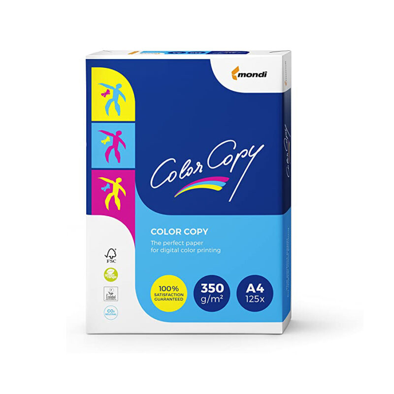 Color Copy Paper A4 350gsm, 125 Sheets for A4 Printing