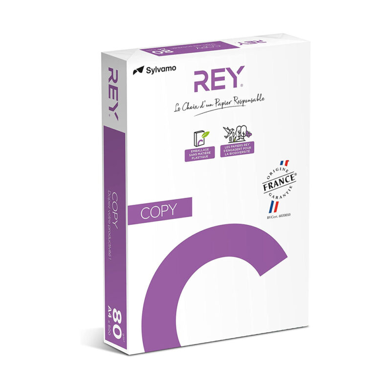 Rey A4 Copy Paper 80gsm, White - 500 Sheets (Single Ream) - Office Point